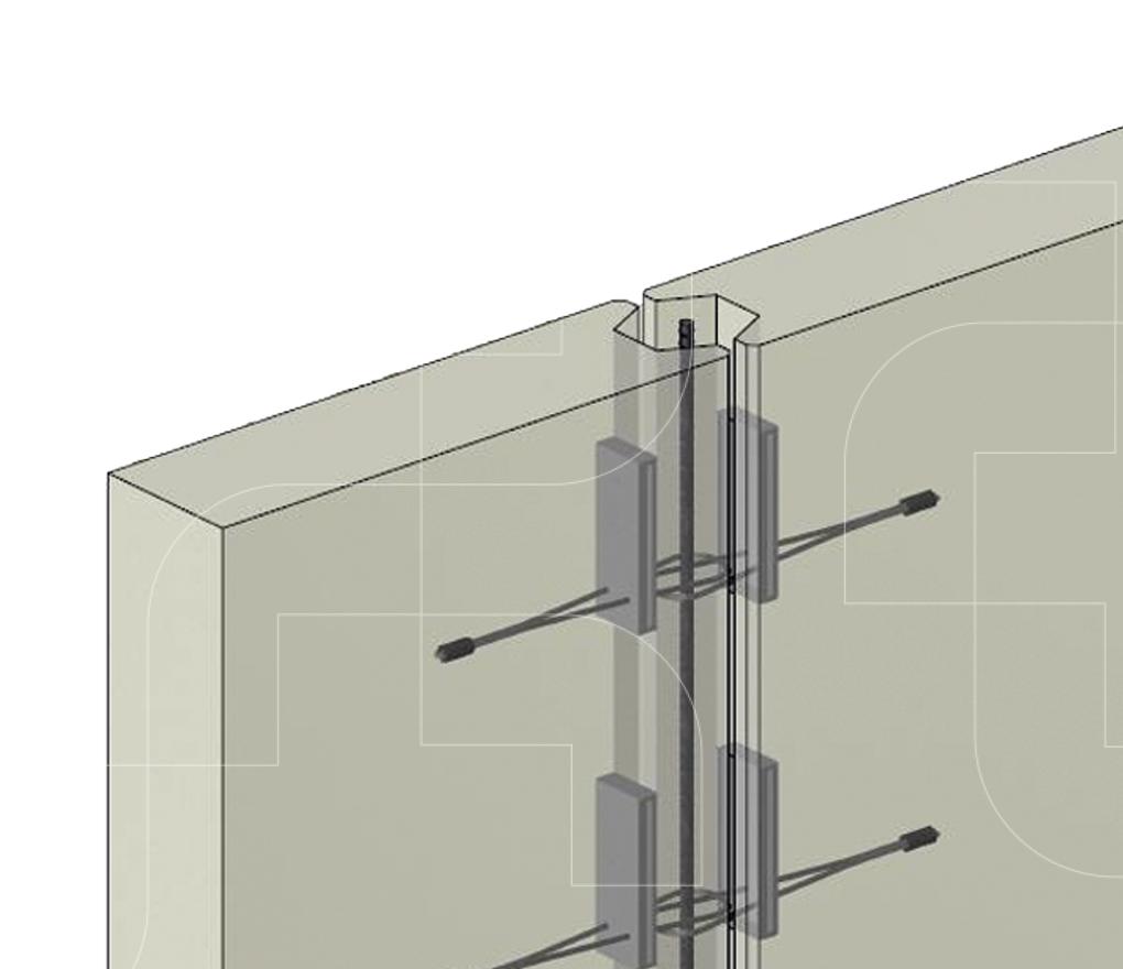 Doorkoppelsysteem prefabwanden loopbox - 50x1602 - Uniconstruct