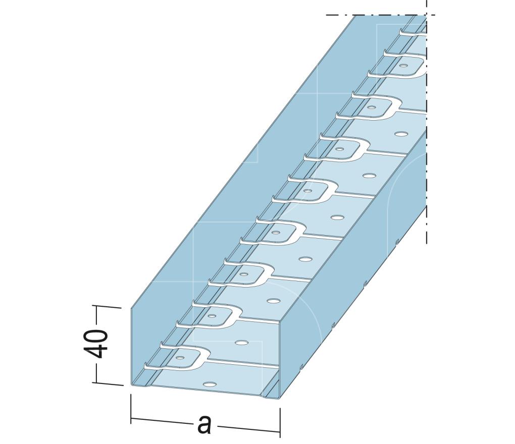 Horizontaal U-profiel met plooistukken - Categorie - Uniconstruct