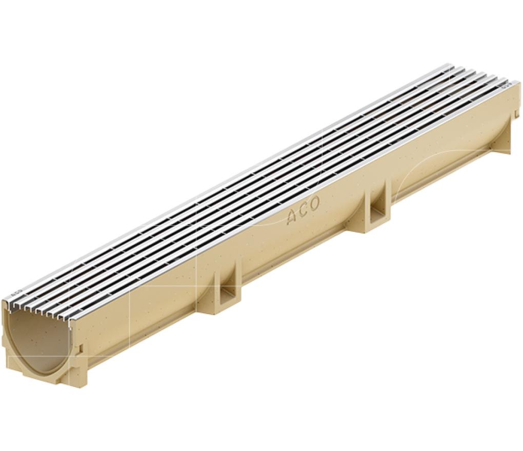 ACO Euroline 100 + inox rooster 1m - Uniconstruct